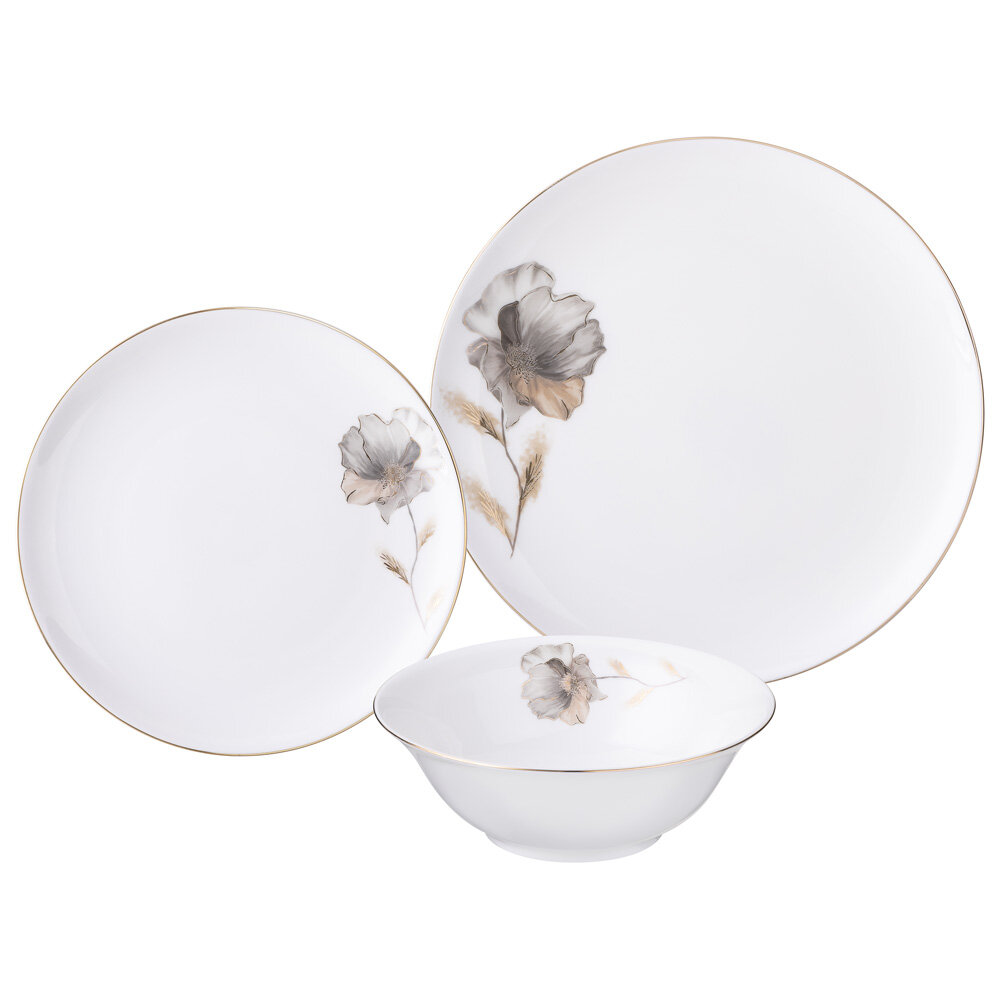 Набор посуды lefard inspiration золотой цветок на 4 пер. 12 пр. KSG-422-147