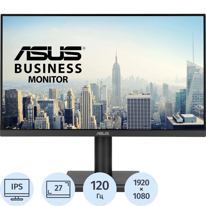 Монитор Asus 27 VA279QGS IPS, FHD,1ms,350cd,120Hz, D-sub, HDMI, DP, USBhub, HAS