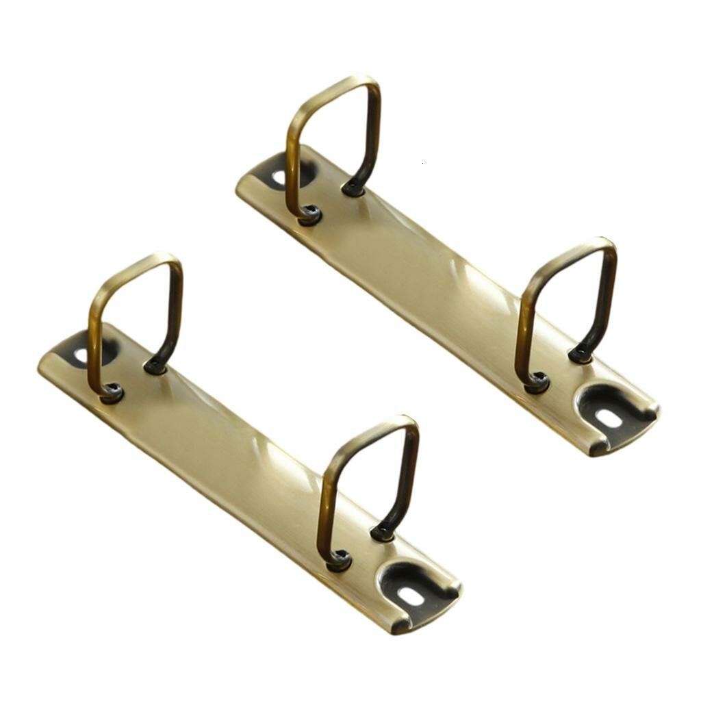 Металлические зажимы для скрепления документов, 2 шт, Маленькая синяя бронза