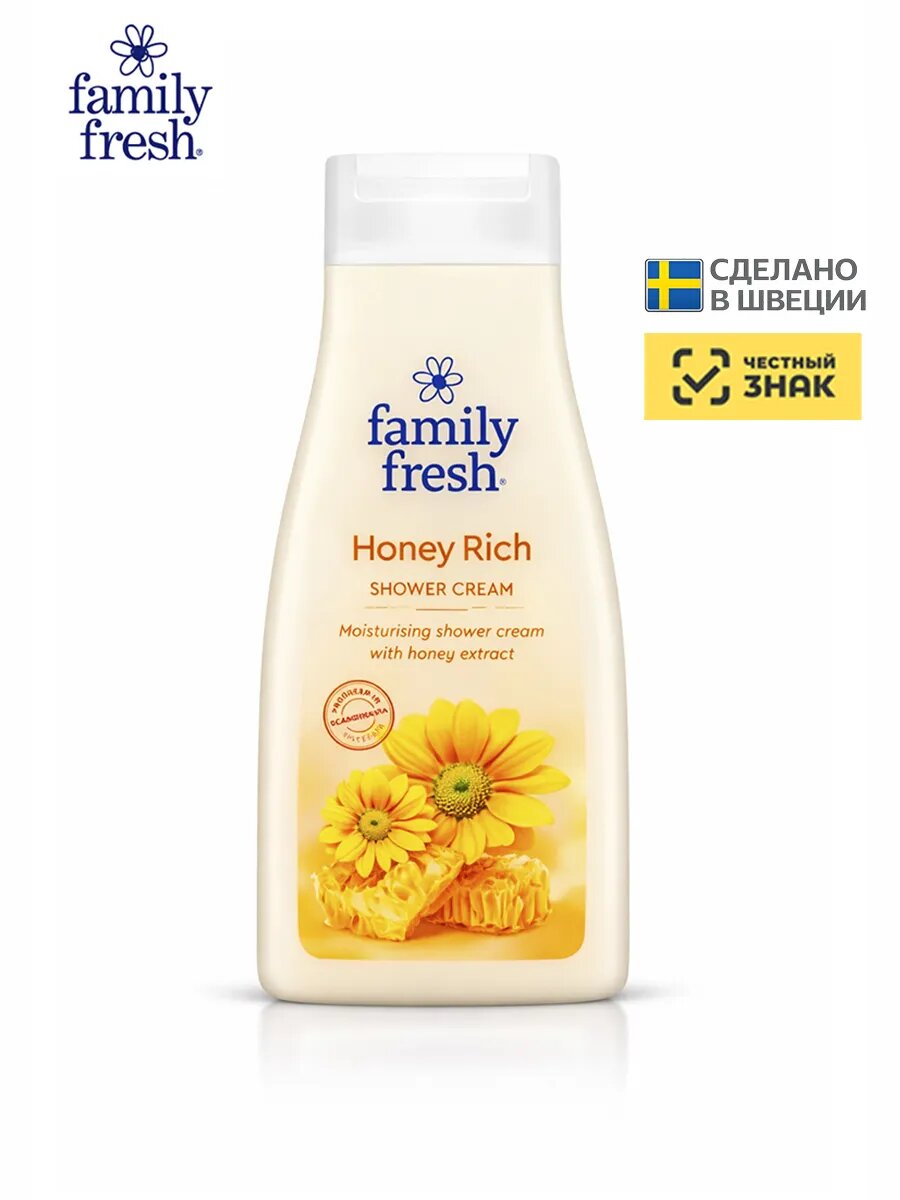 Гель для душа Family Fresh Honey Rich 500мл, с экстрактом меда