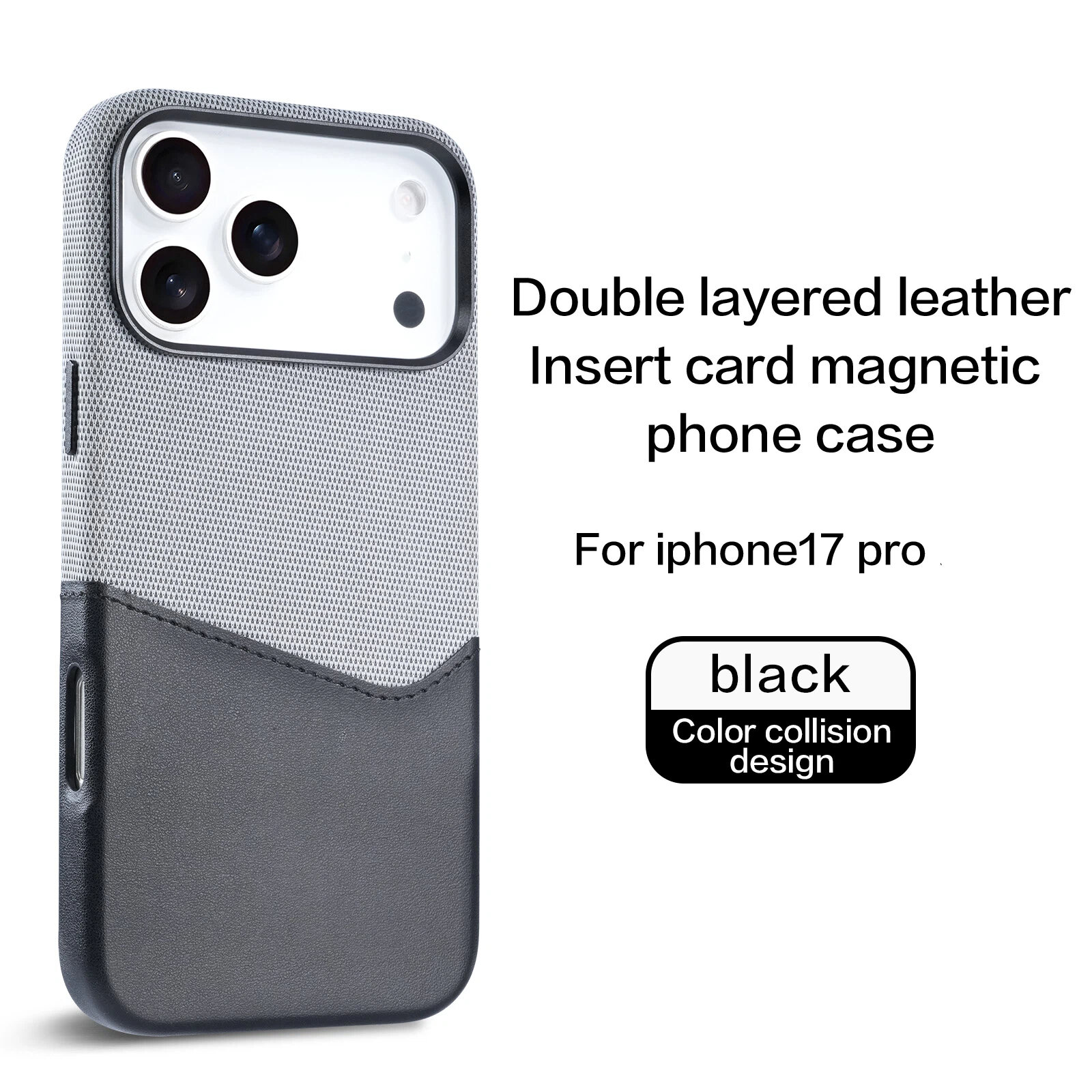 Чехол для Apple iPhone 17 Pro / Айфон 17 Про, soft touch, чехол-кардиомонитор, искусственная кожа, поликарбонат (PC), защита камеры, ударопрочный, усиленные углы, Apple, Apple iPhone 17 Pro, black,