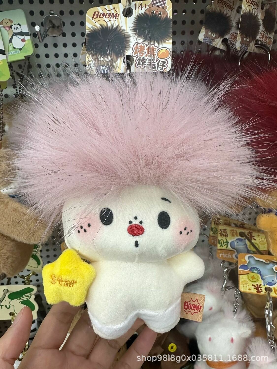 Уродливая милая необычная сгоревшая кудрявая плюшевая кукла-брелок, модная очаровательная афро-кукла, подвеска для сумки