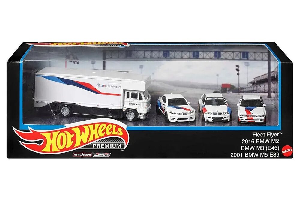 Игрушечная машинка Fleet Flyer набор BMW M2 M3 E46 M5 E39, металл/пластик, высота 6 см — фото 1