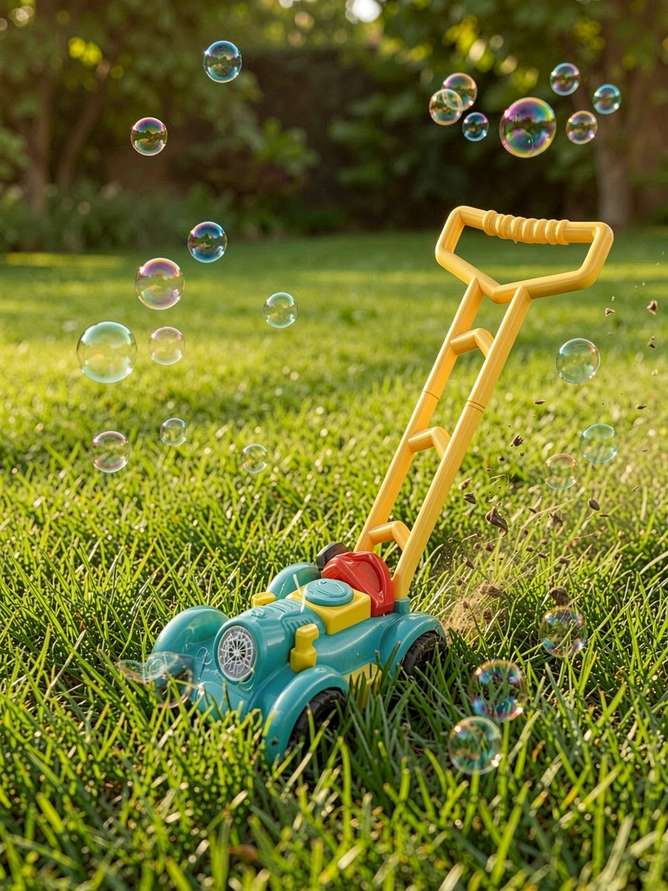 Игрушка MSN Toys "Газонокосилка", 44см, с мыльным пузырем, пластик
