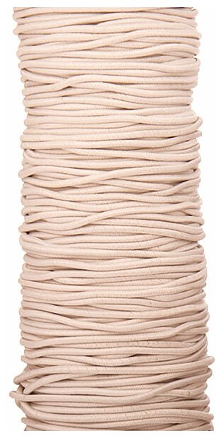 Шляпная эластичная резинка для рукоделия белая 2 мм 10 метров