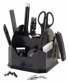 Настольный набор Attache черный 15 предметов вращающийся, 168560