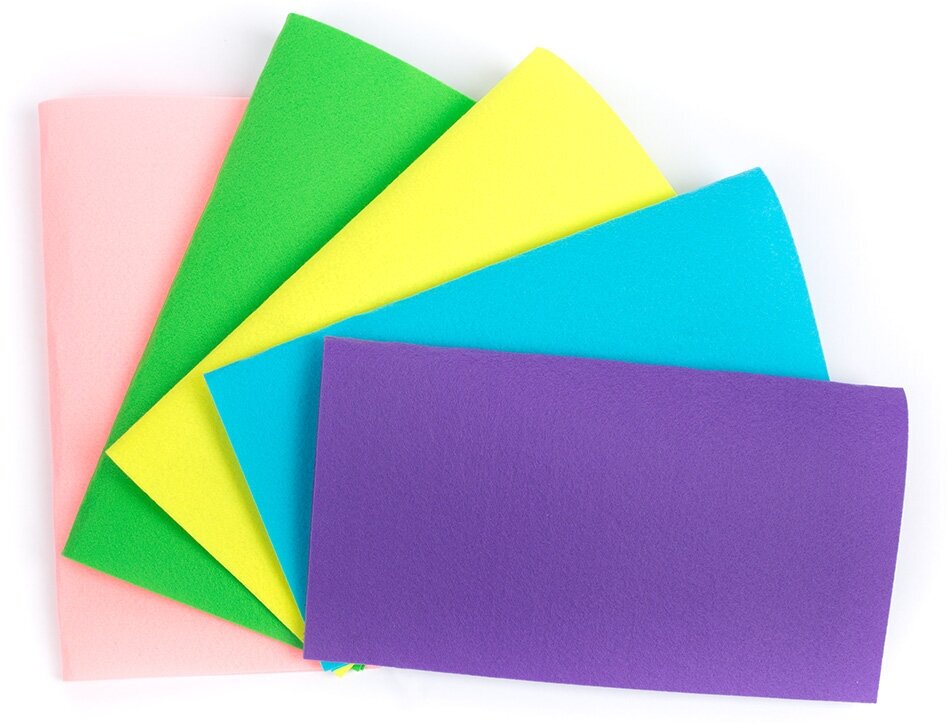 Gamma Фетр Premium FKS12-27/30-JS45 декоративный 1.2 мм 27x30 см 5 шт для творчества цвет Лавандовое поле