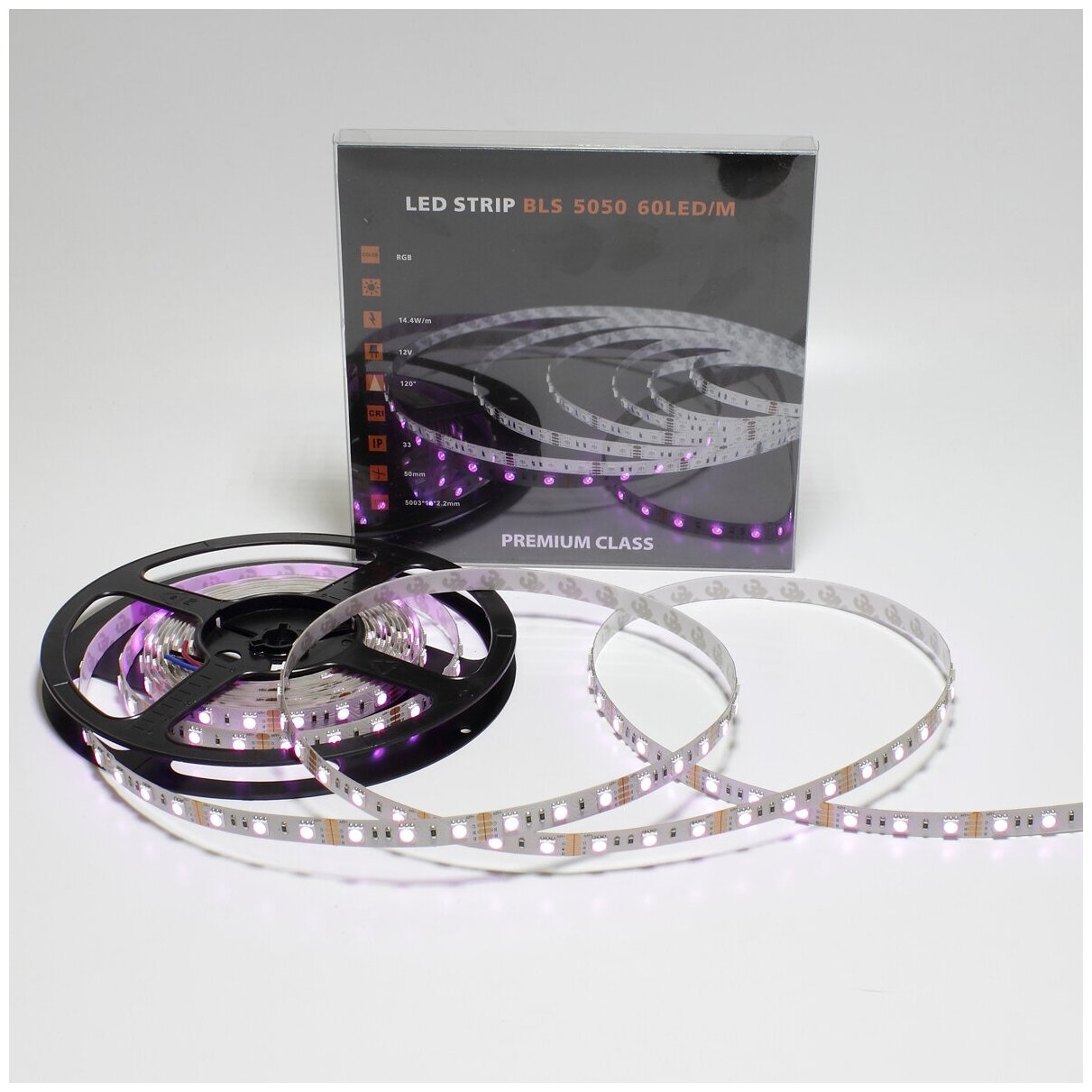 Светодиодная лента Class Premium, 5050, 60 led/m, RGB, 12V, IP33, A17