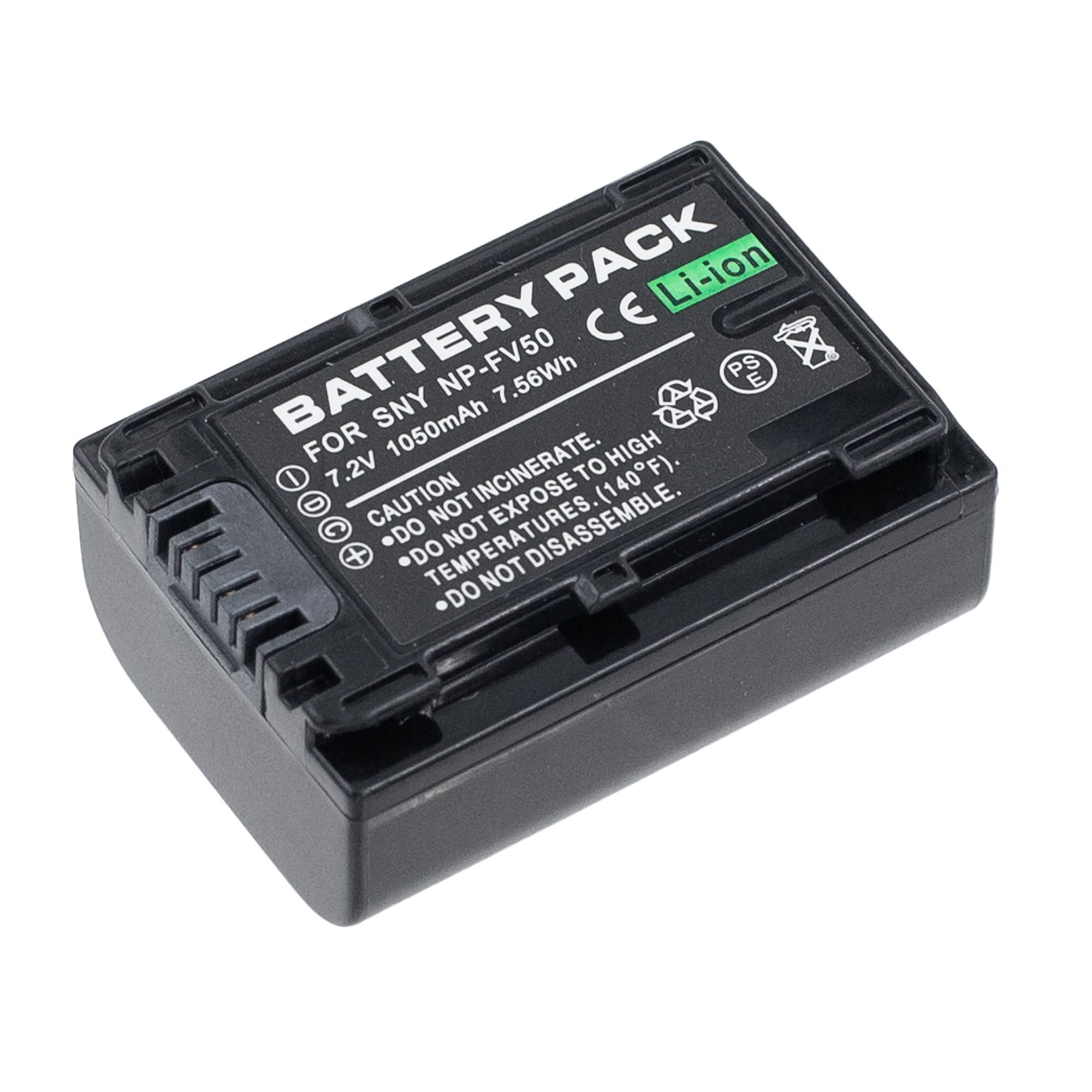 Аккумулятор для фотоаппарата Sony HDR-CX350VE CX550 CX110/R , DCR-SX45/L HC96E / NP-FV40 - батарея 1050mAh