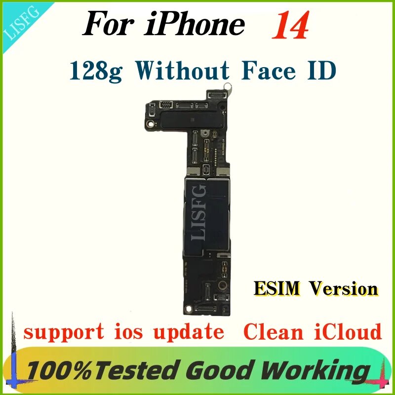 Материнская плата ESIM/SIM для iPhone 14/14Pro/14 Pro Max с обновлением системы Face ID, полностью рабочая, в идеальном состоянии.