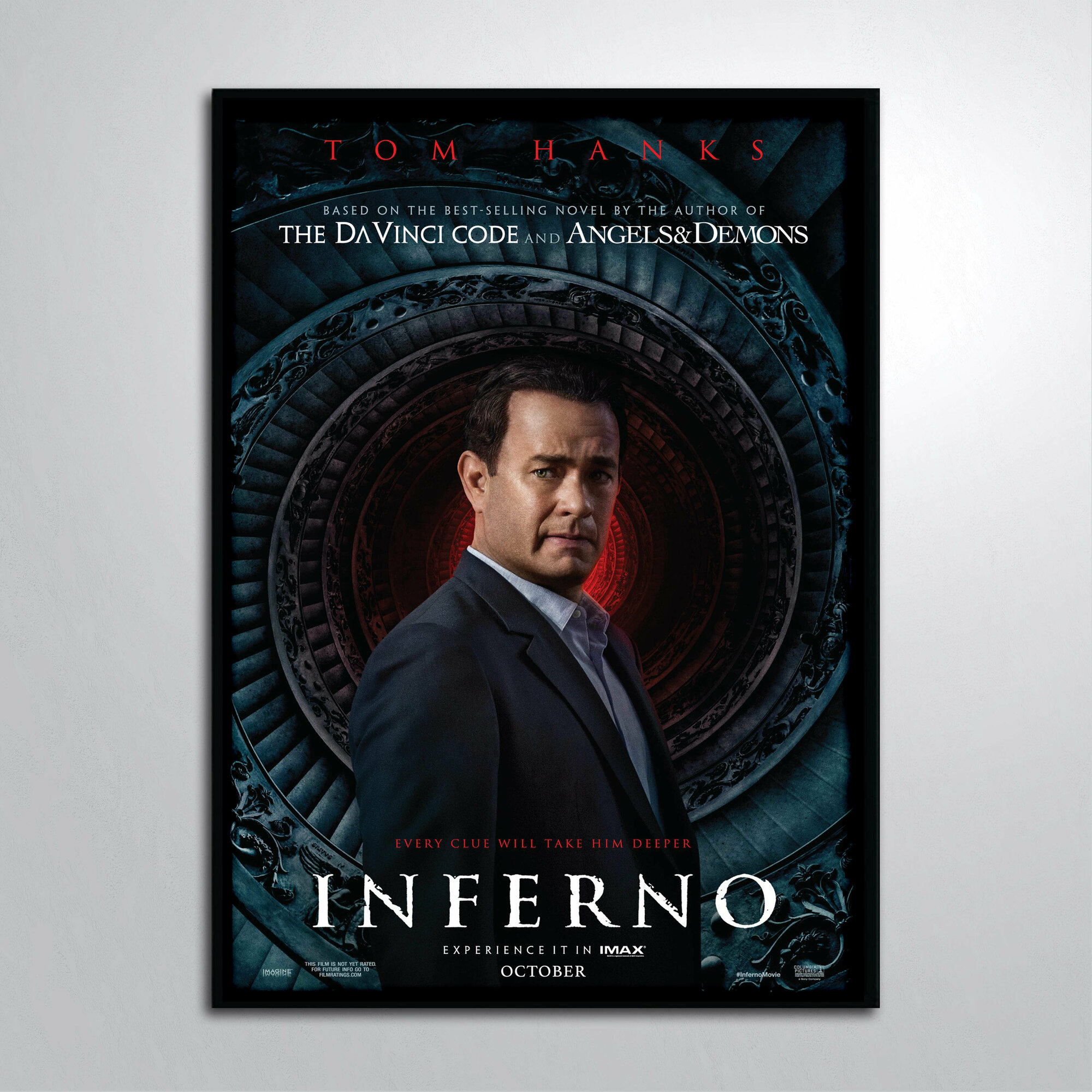 Постер в раме/Дэн Браун Инферно Том Хэнкс Оригинал Inferno