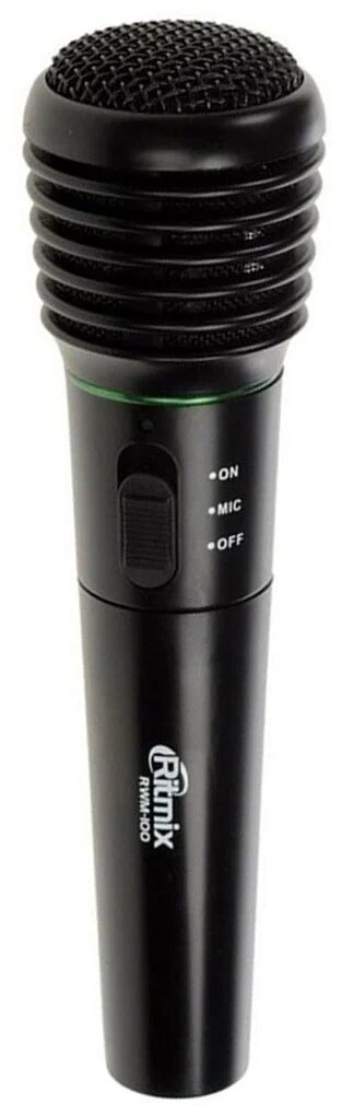 Микрофон проводной Ritmix RWM-100, разъем: jack 6.3 mm, черный