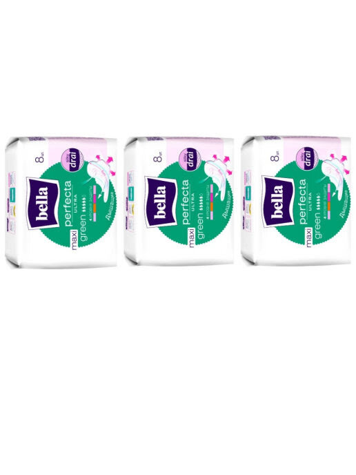 Прокладки супертонкие perfecta ultra maxi green Белла, 8шт/уп, 3 упаковки