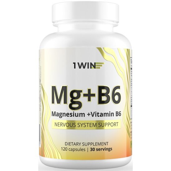 БАД 1WIN Магний + Витамин В6 120 капсул
