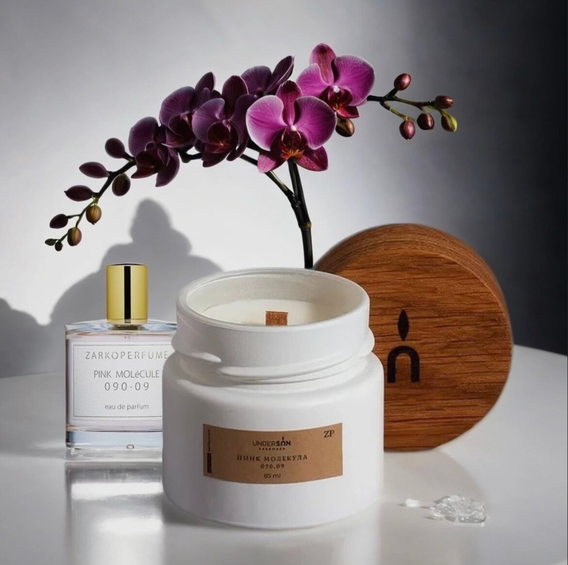 Свеча ароматическая ZP Пинк Молекула 85ml, UNDERSUN