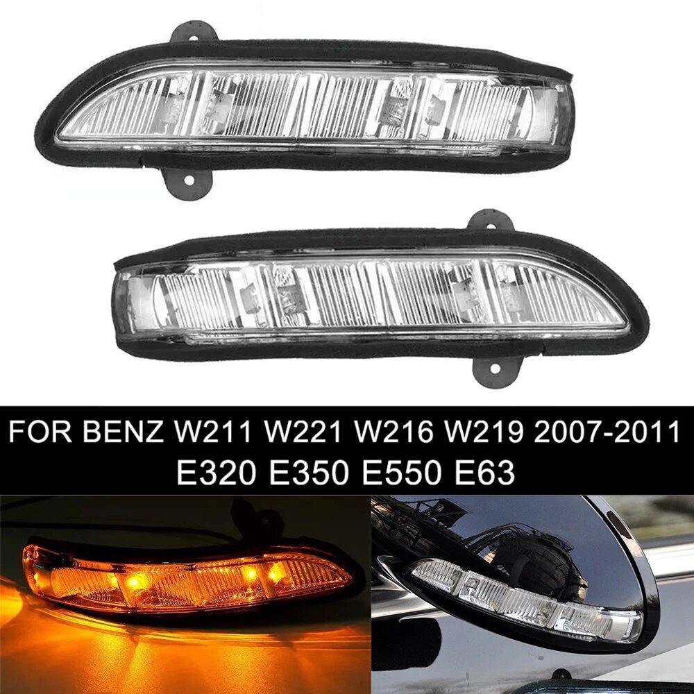Светодиодный указатель поворота зеркала Mercedes W211 W221 W219 2007-2010, Left and Right