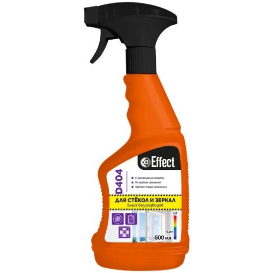 Чистящий спрей Effect D404 (DELTA 404) для стекол и зеркал, 500 мл