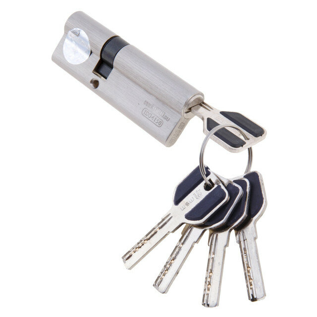 MSM цилиндр ключевой 80 мм 30+50 матовый никель для дверей высокий уровень надежности