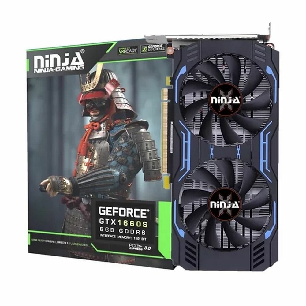 Видеокарта Ninja (Sinotex) GTX1660 SUPER 6GB 192bit GDDR6 DVI DP HDMI 2FAN RTL