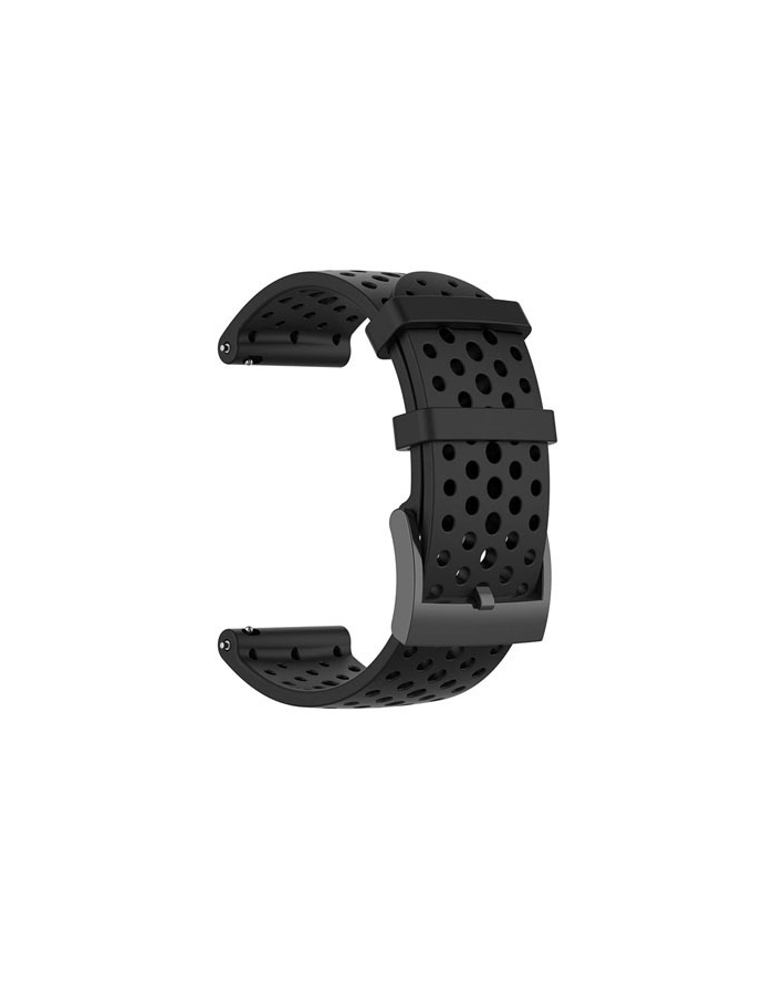 Силиконовый дышащий ремешок Suunto 24 mm для 9 / 9 Baro / 7 / D5 / Spartan Sport быстросъемный (Athletic 1) короткий (Черный)