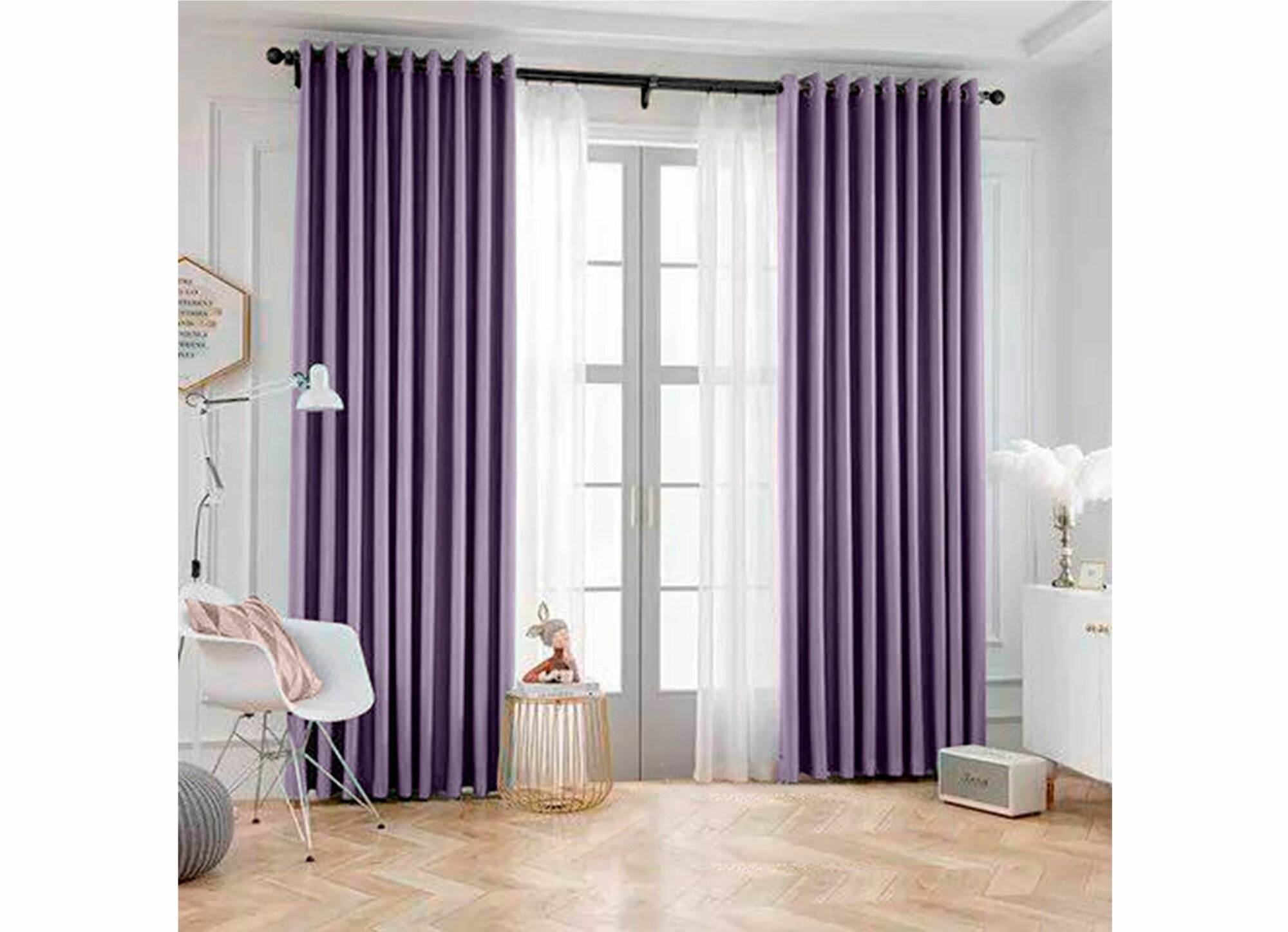 Комплект Штор Sofa Home Блэкаут/ Blackout 300х260 см, Лаванда на люверсах