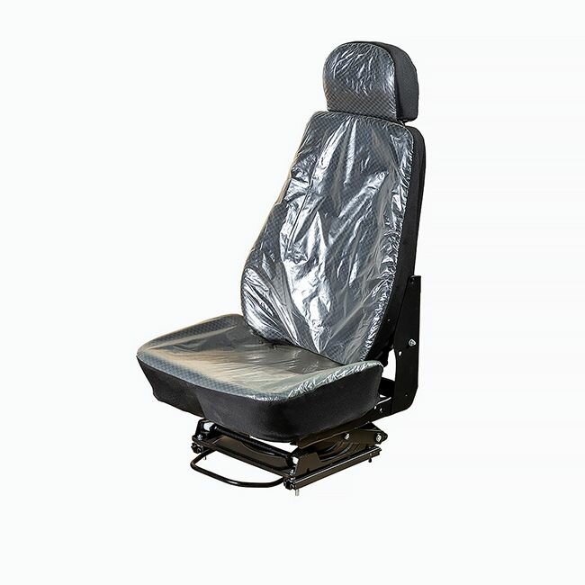 Сиденье водителя а/м КАМАЗ нового образца Евро в сборе (высокая спинка) с подголовником