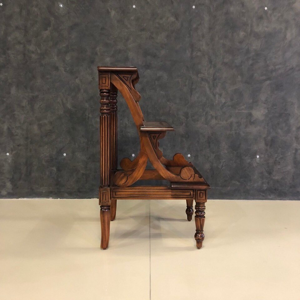 3-х ступенчатая лестница DOMKORLEONE из красного дерева (mahogany wood), цвет орех HP (коричневый) — фото 1