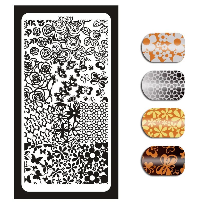 Пластина для стемпинга ногтей MAFANAILS ZXY11, 32 дизайна