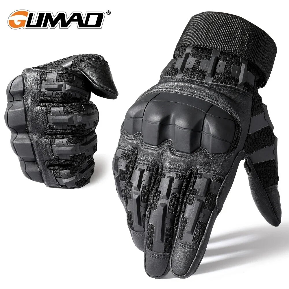 Тактические перчатки GUMAO GU-B36-B38 из искусственной кожи Full Finger Black, М