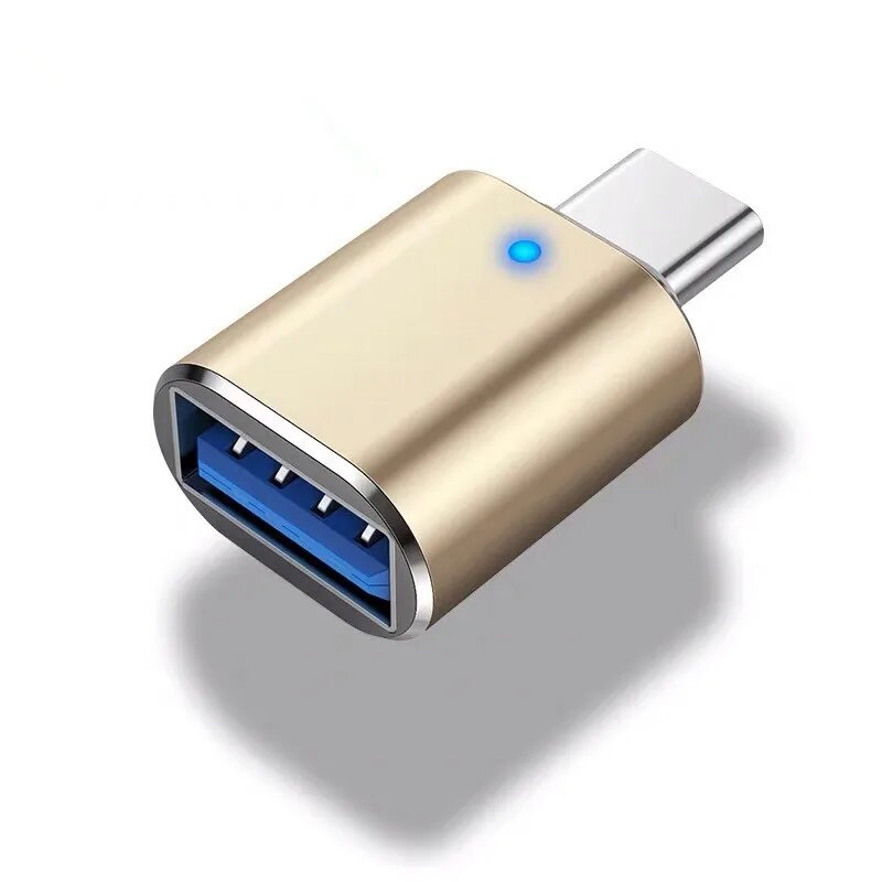 Адаптер USB C на USB 3,0, адаптер Type-C, OTG-кабель для Macbook pro Air Samsung S10 S9, USB gold