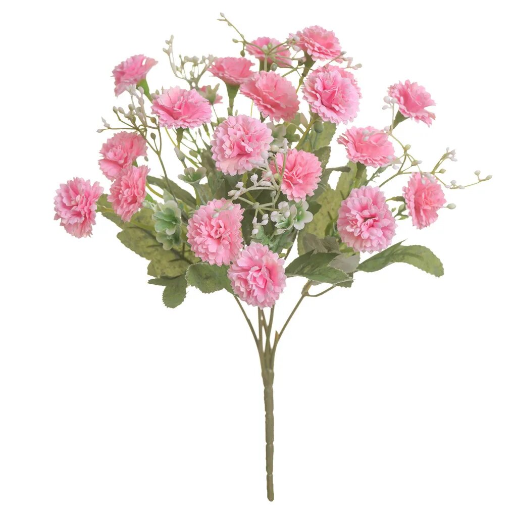 Искусственные сиреневые гвоздики Carnation Bouquet Розовый, 2
