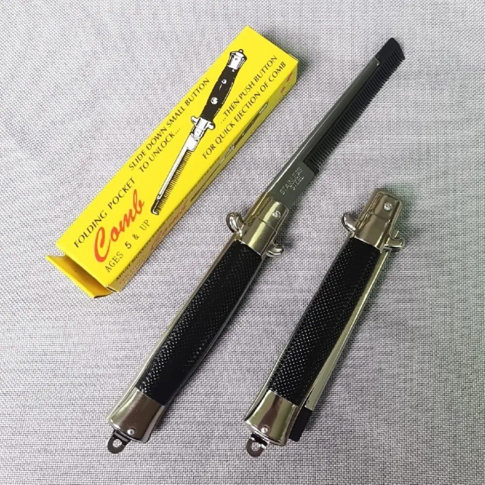 Складная пружинная расческа для мужчин и женщин, красота, ручная работа, складной карманный зажим для волос, для парикмахерской, моделирование домашних животных