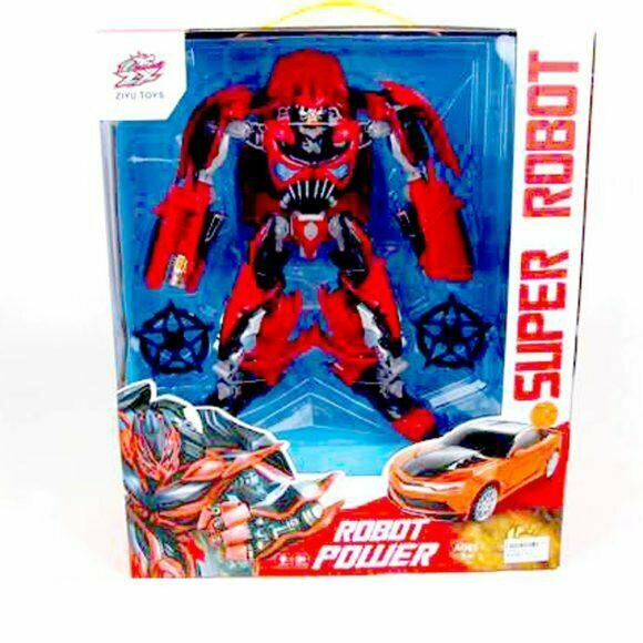 Трансформер Робот-машина Ziyu Toys, свет, звук - L015-27, красный