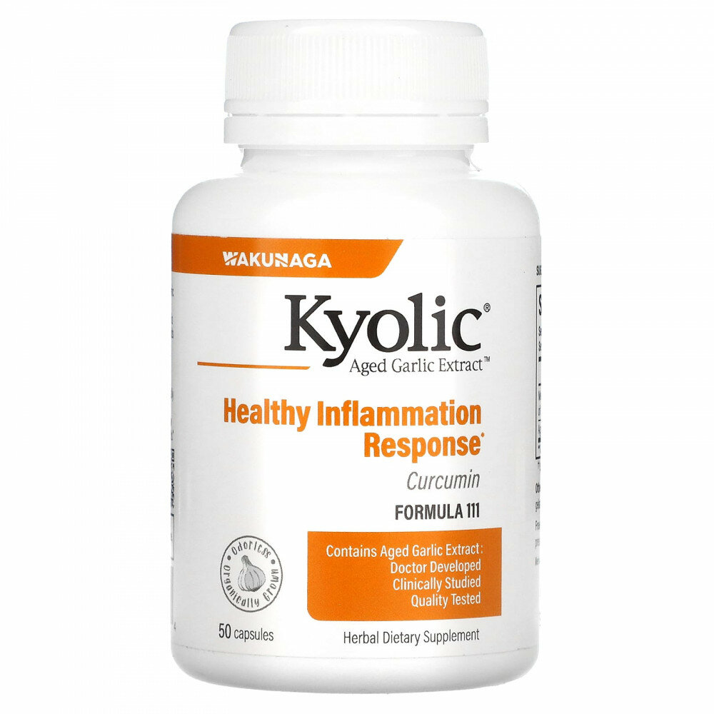 Kyolic, Aged Garlic Extract™, куркумин, 50 капсул