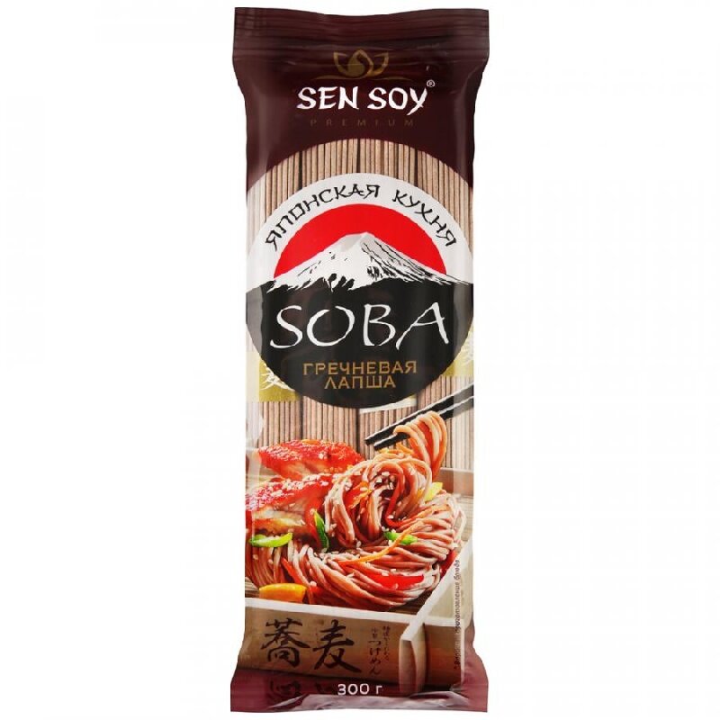 Лапша SENSOY Премиум гречневая SOBA /пакет/ 300г