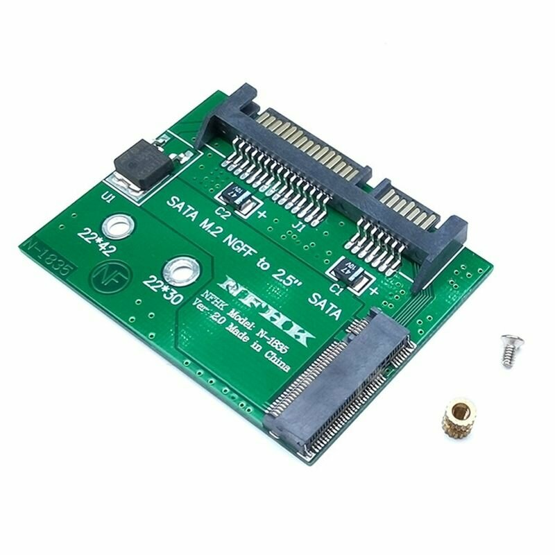 B для ключа Ngff M2 SSD до полувысокого адаптера Sata 2,5 дюйма M.2 NGFF 3, тип карты-преобразователя 2242