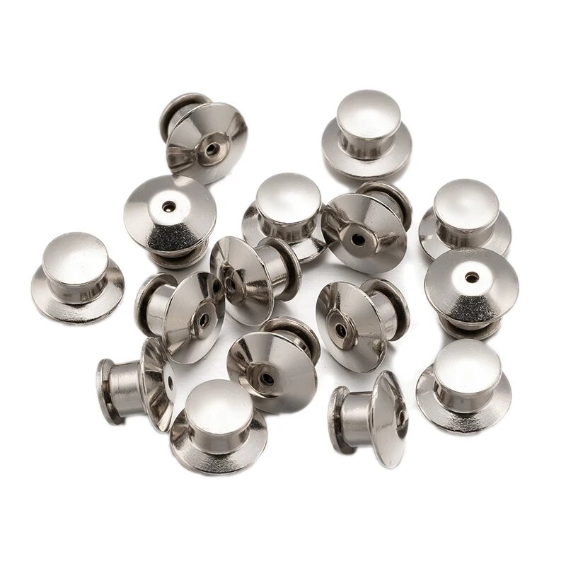 Застежки для брошей, 10 шт, Rhodium