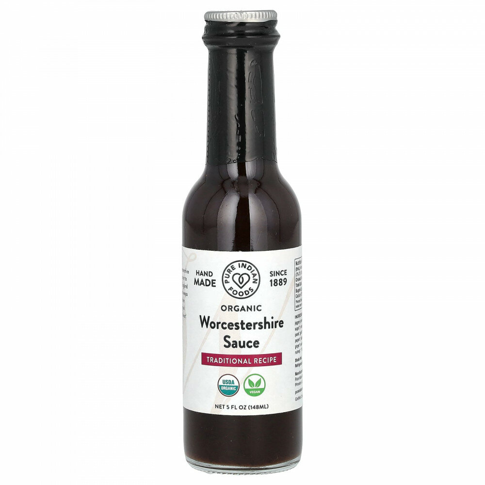 Pure Indian Foods, Органический вустерширский соус, 148 мл (5 жидк. унц.)
