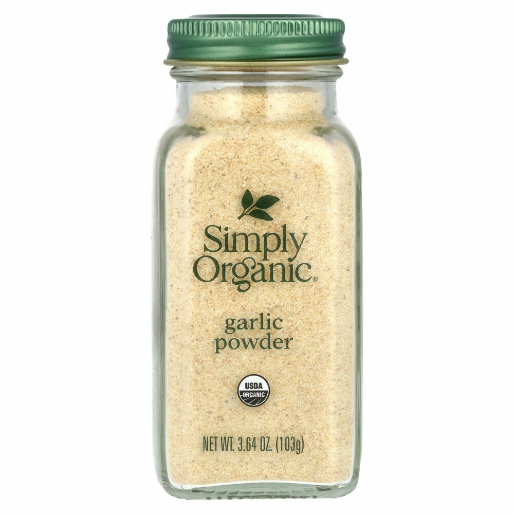 Simply Organic, чесночный порошок, 103 г (3,64 унции)