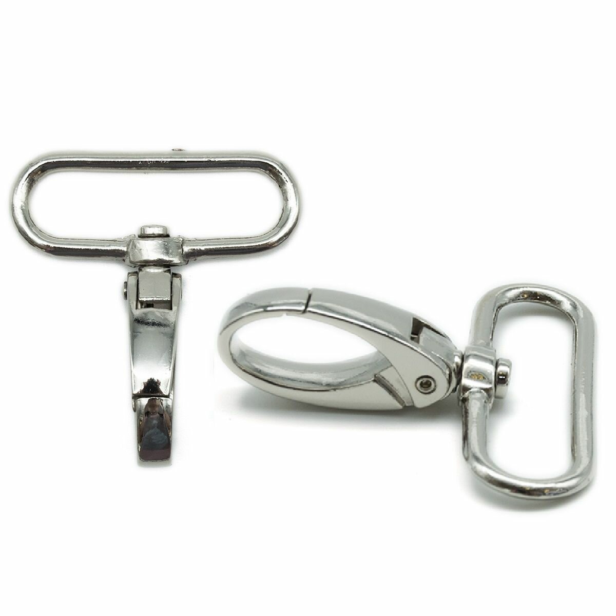 Карабин поворотный с рамкой 40мм (48*52мм) металл (никель)