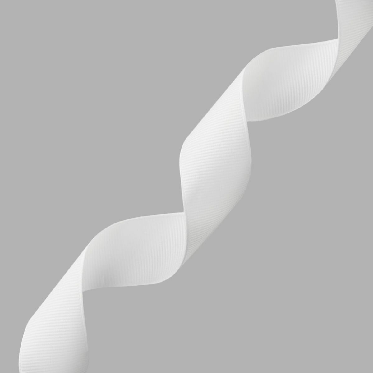 Лента репсовая 2,5см*18,28м (аналог 7702721) (001 белоснежный)