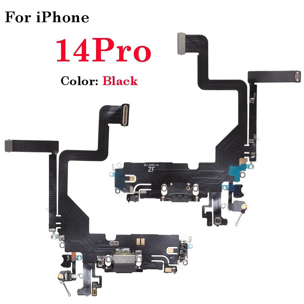 Гибкий кабель USB зарядки для iPhone 14 Pro Black