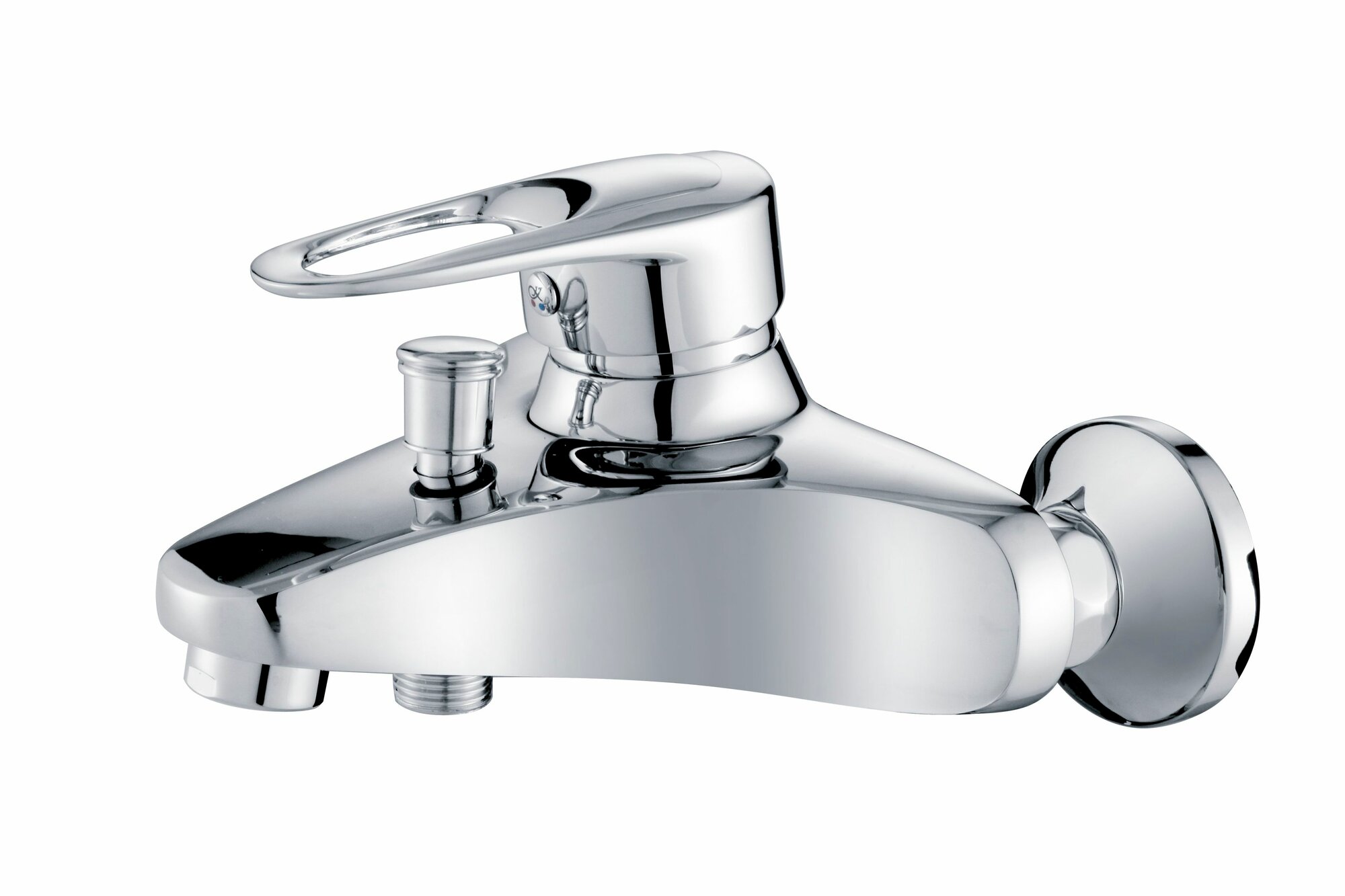 Смеситель для ванны/душа KorDi KD877-C32 хром, в комплекте с ручным массажным душем и шлангом 150 см.