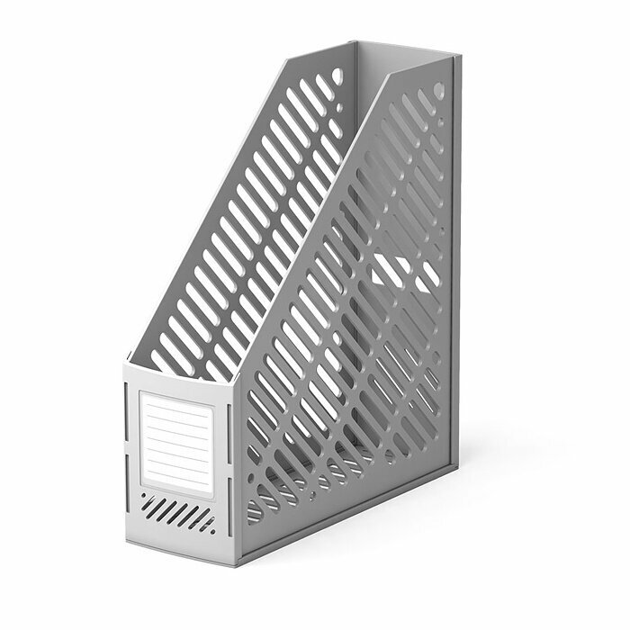 Подставка для бумаг Erich Krause пластиковая, вертикальная Classic, 90мм, серый (5017)