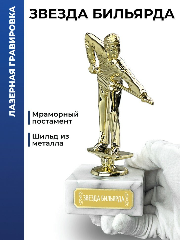 Статуэтка Бильярд "Звезда бильярда" (15 см)