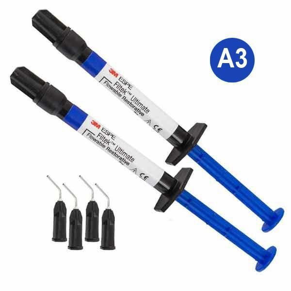 Филтек Ультимэйт Флоу (Filtek Ultimate Flowable) цвет A3 (2шпр х 2г) + канюли-аппликаторы 20 шт, 3930, 3M
