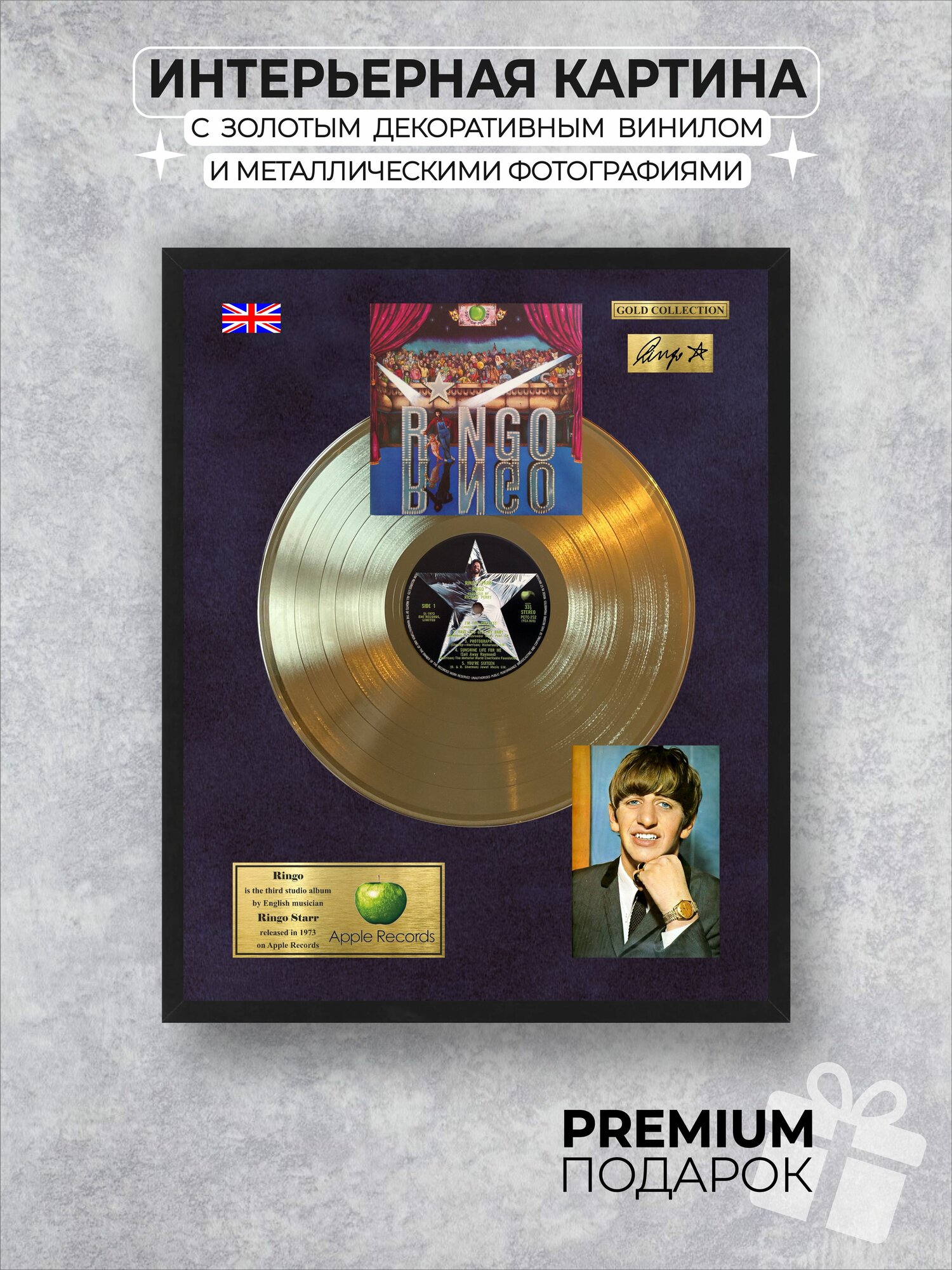 Ringo Starr Картина с золотым диском