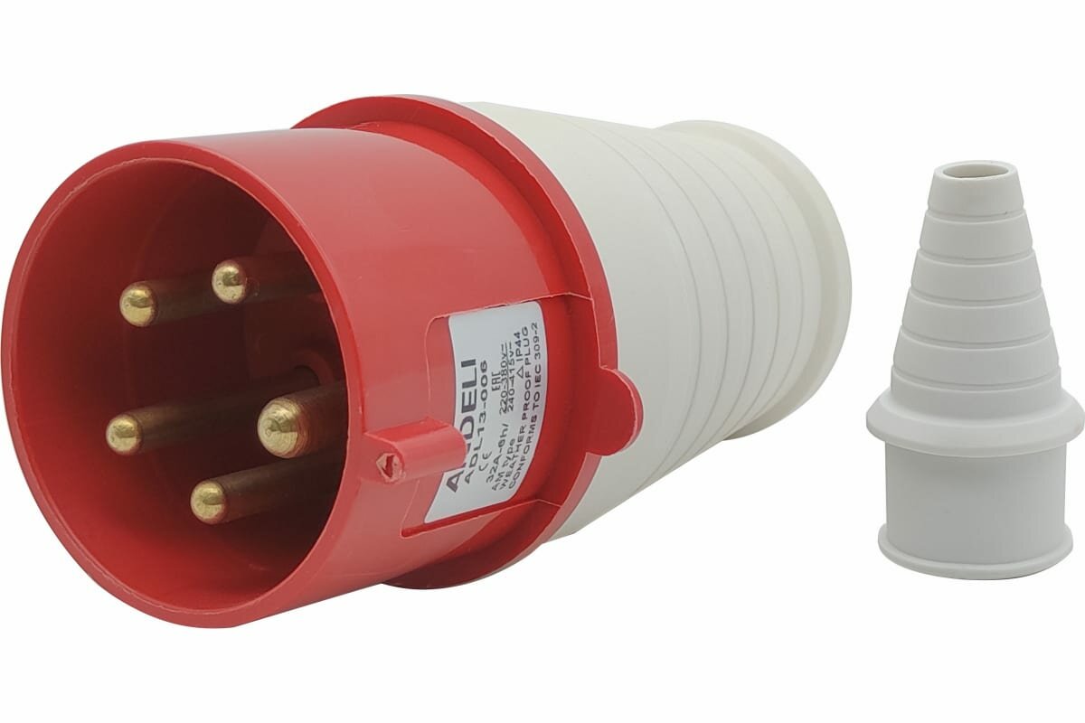 Переносная вилка ANDELI AM-025 32A 380В~415В 3P+N+E IP44 ADL13-006