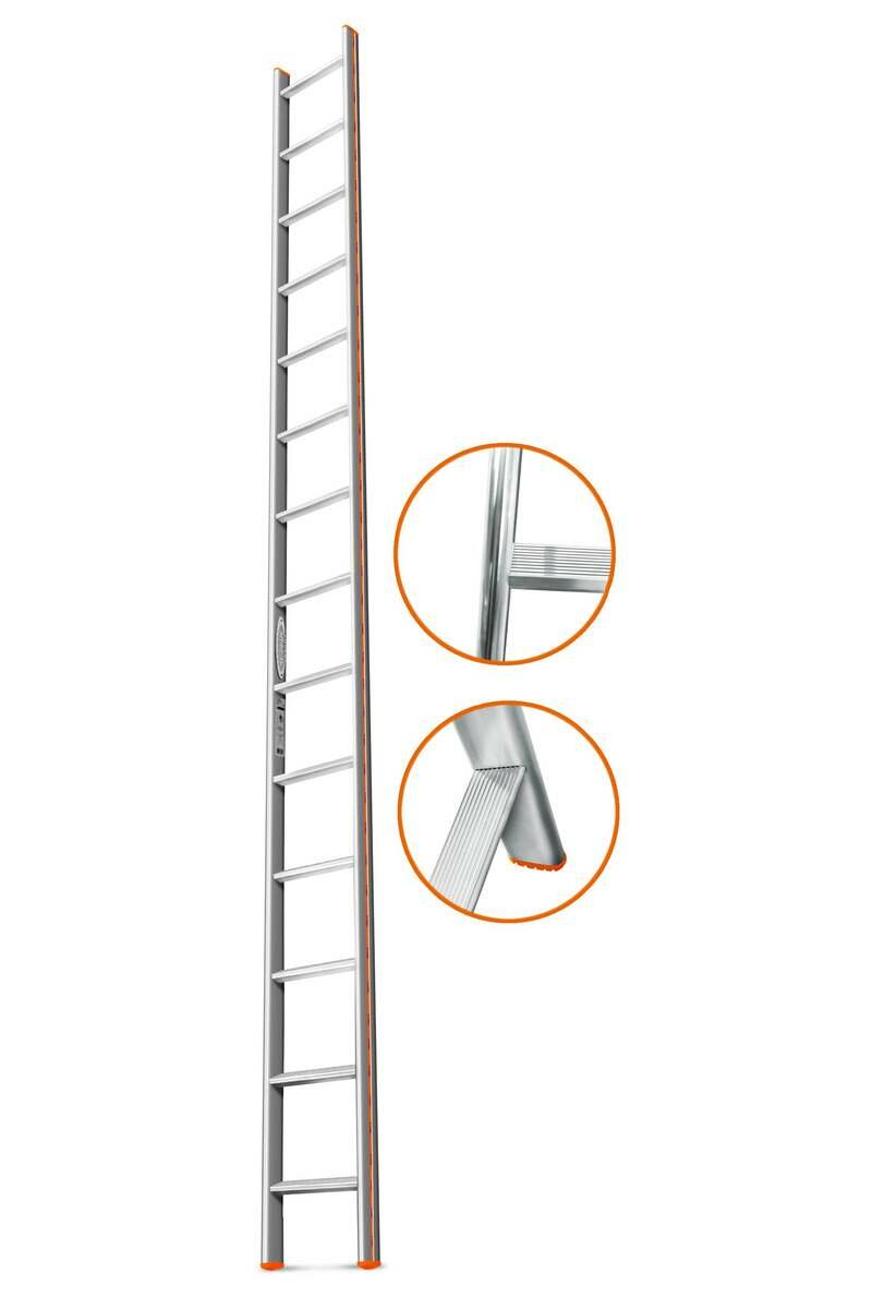 Приставная Лестница Эйфель Комфорт-Профи 14 Ступеней, Длина 3.98 М, Нагрузка 150 Кг.