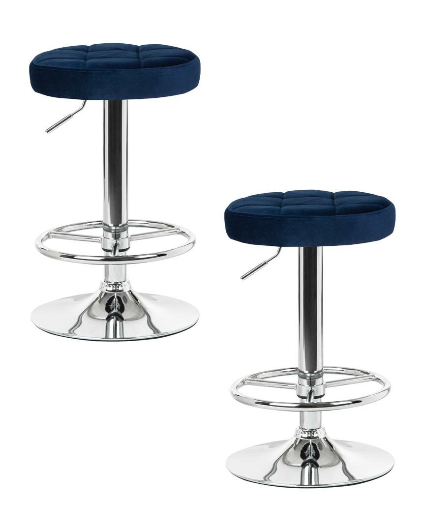 Стул барный DOBRIN Набор 2 шт Табурет барный DOBRIN BRUNO, синий велюр (MJ9-117) арт. LM-5008-N_CH-M_V-MJ9-117